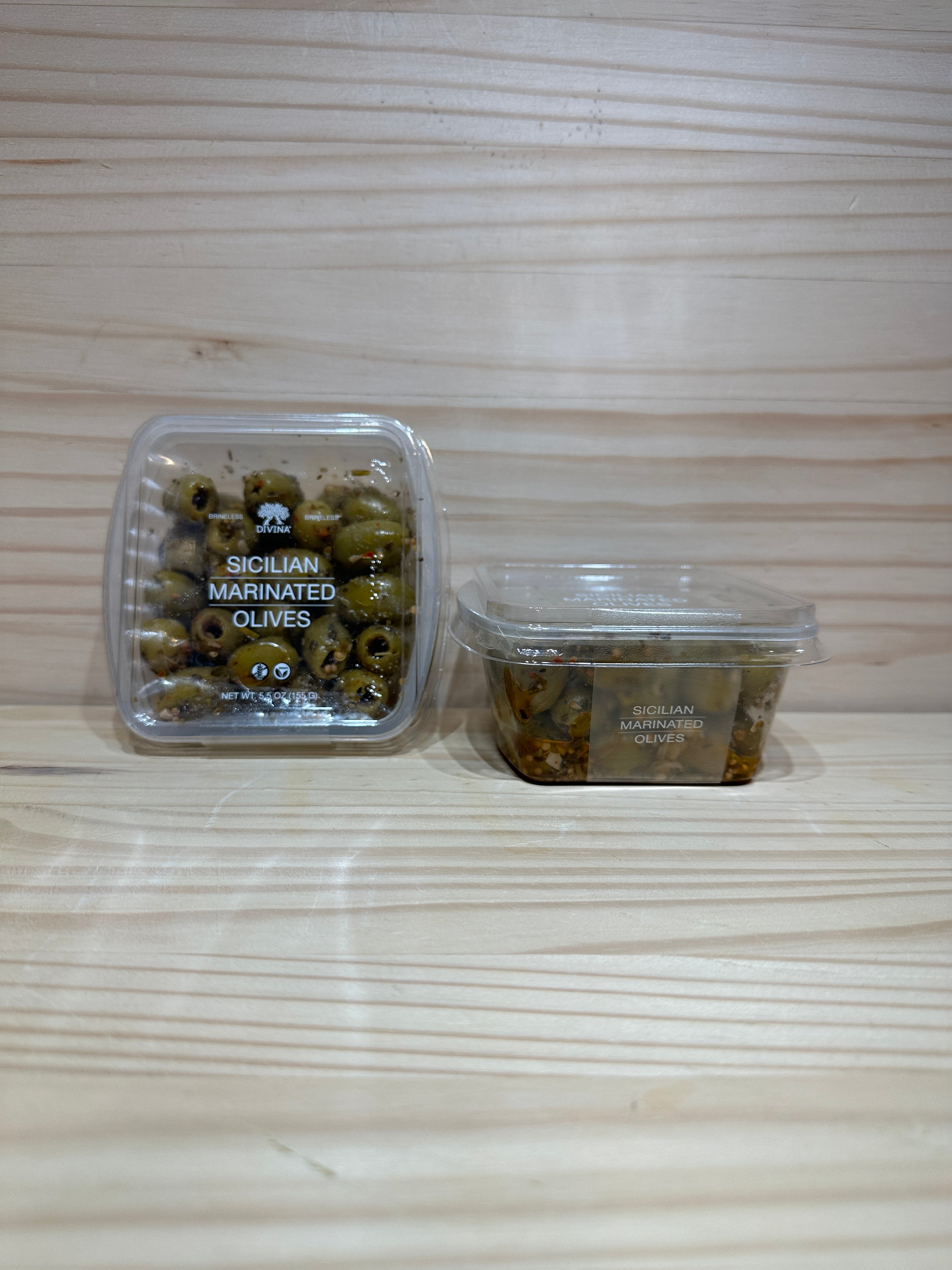 Divina Sicilian Marinated Olives Deli Cup 5.5 oz | The Cheese Shop Inc.