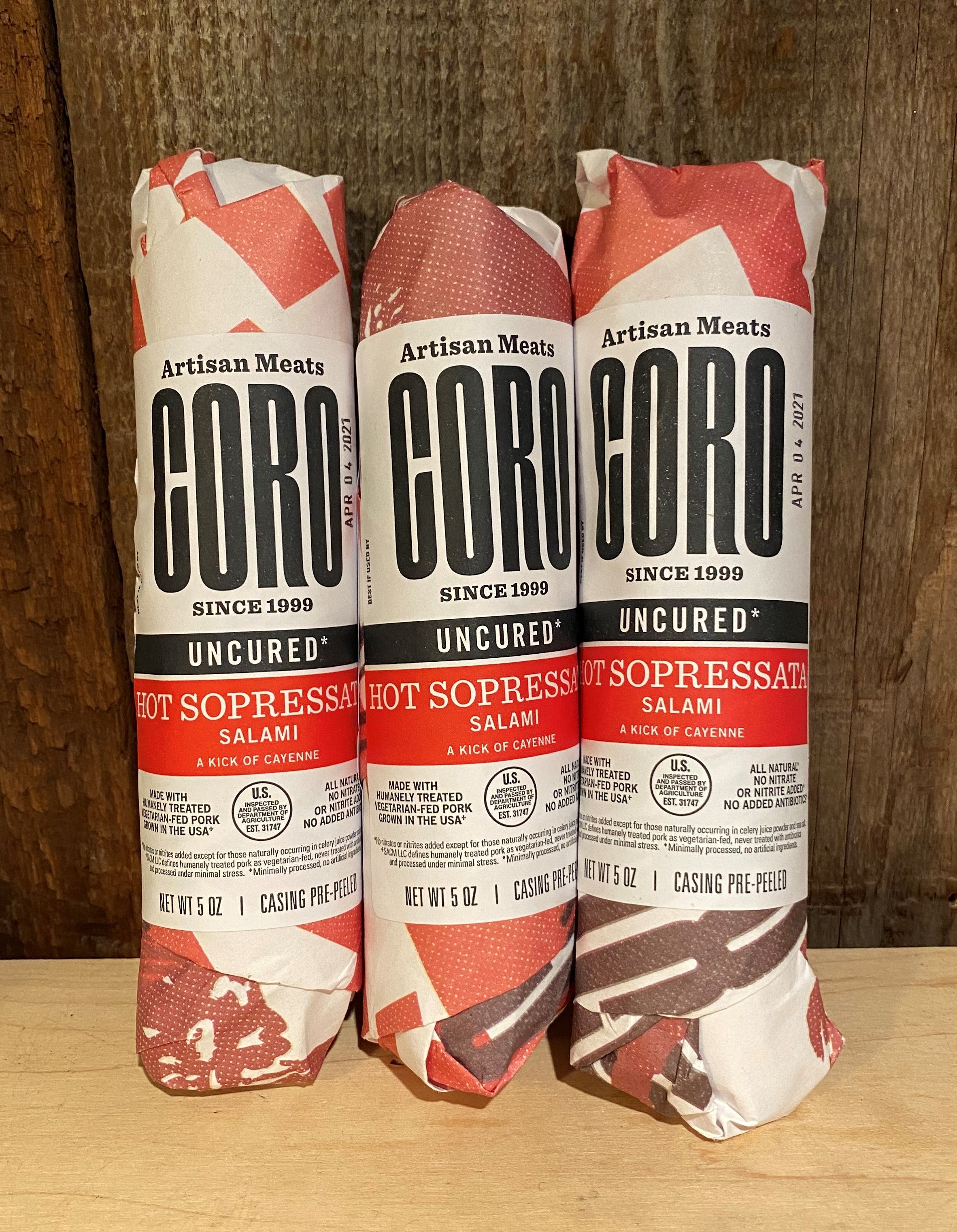 Coro Salami Hot Sopressata | The Cheese Shop Inc.