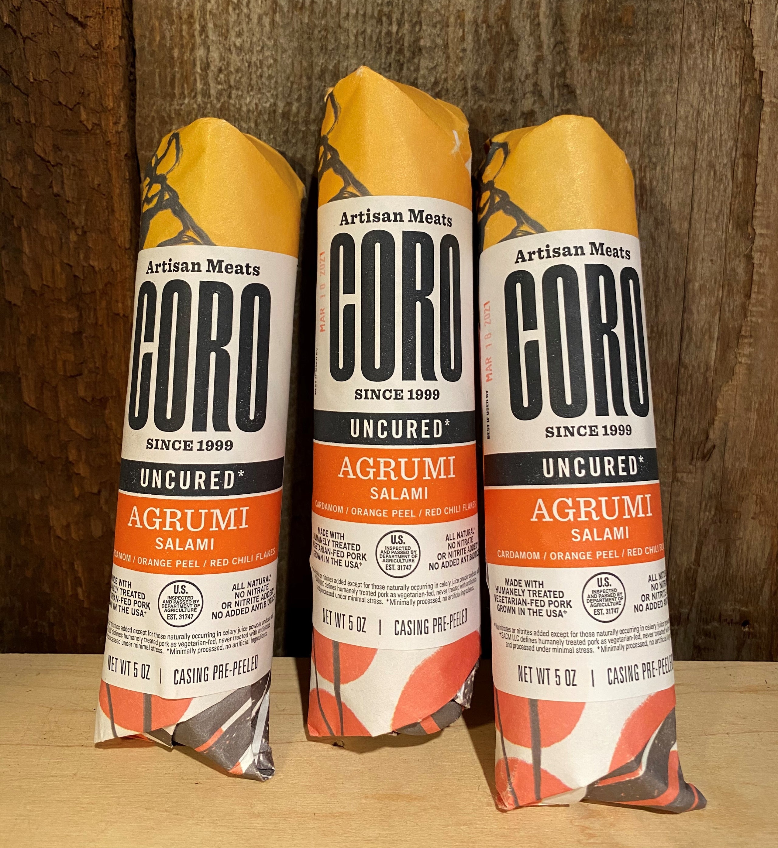Coro Salami Orange Cardamom | The Cheese Shop Inc.